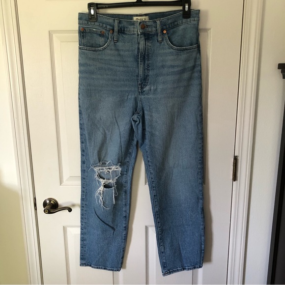 Madewell | Jeans | Madewell Perfect Vintage Straight Jean One Ripped ...